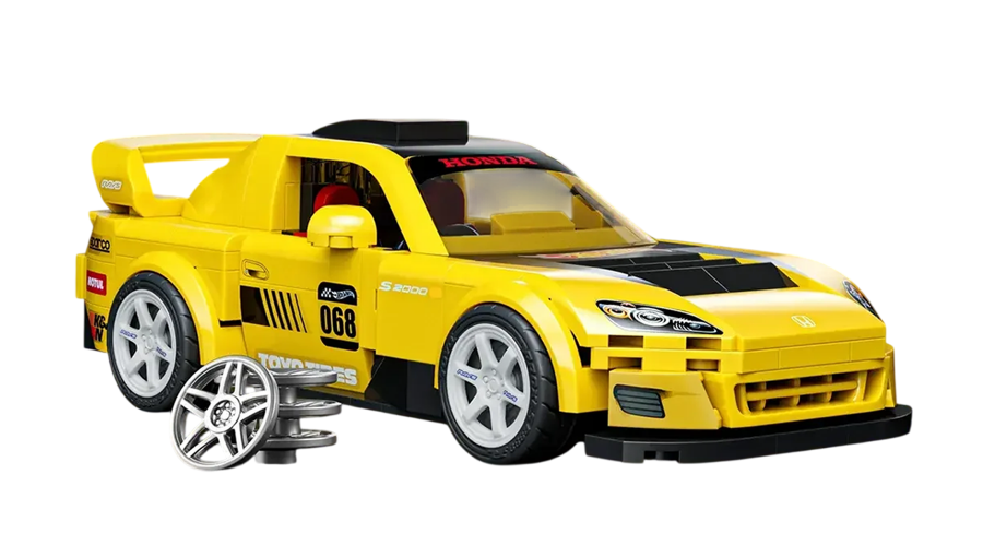 Конструктор Hot Wheels Mattel Brick Shop Speed Honda S2000 JFR88 Yellow ...